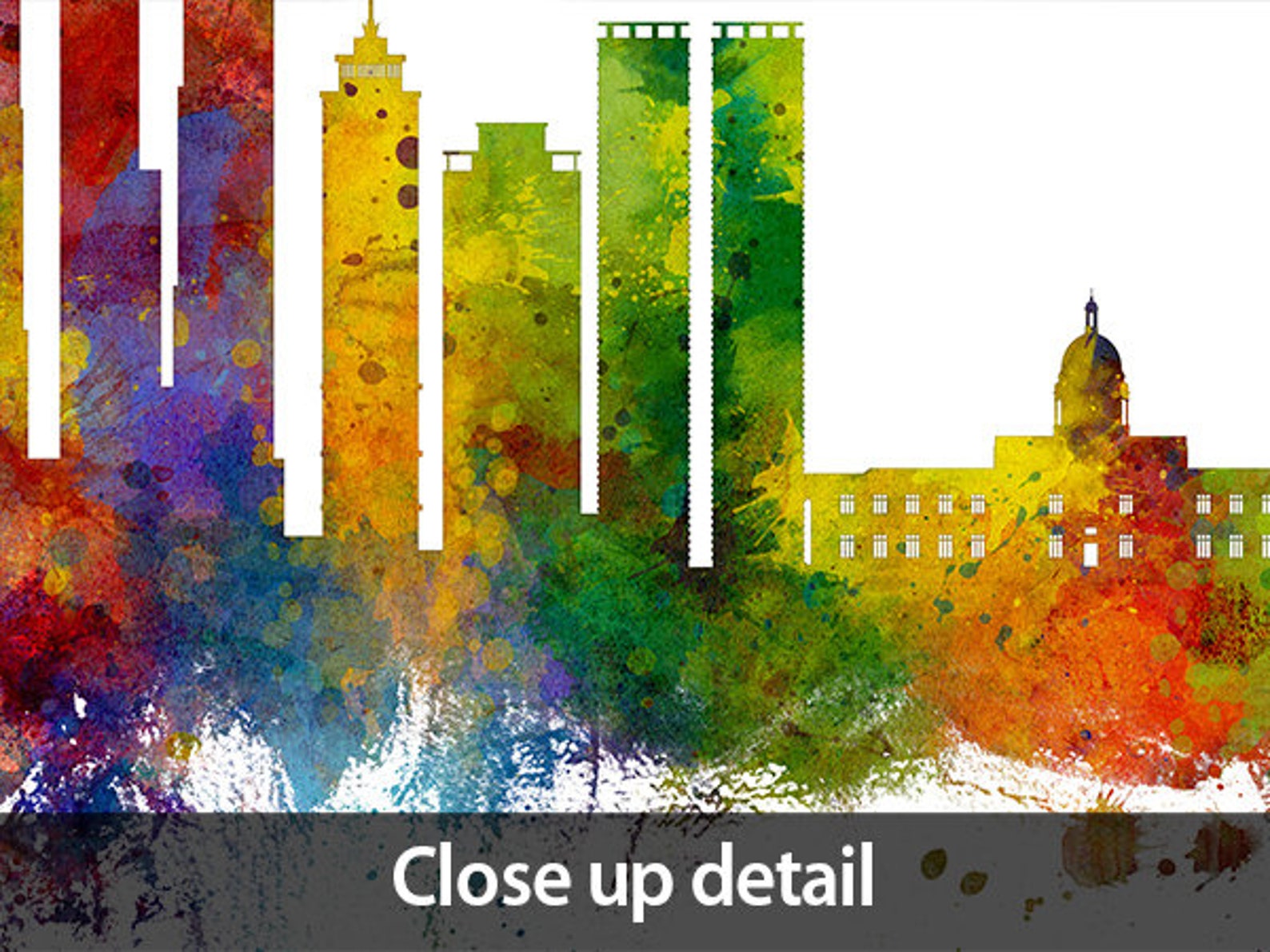 Colombo Skyline Sri Lanka Cityscape Painting Art Print Poster - Etsy