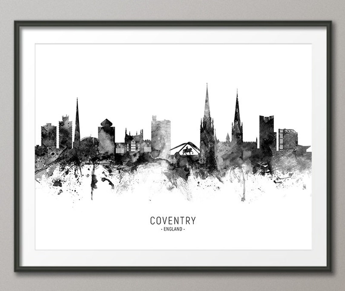 Coventry Skyline Coventry England Cityscape Art Print Poster - Etsy UK