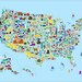 Animal Map of the United States Map for Children and Kids - Etsy