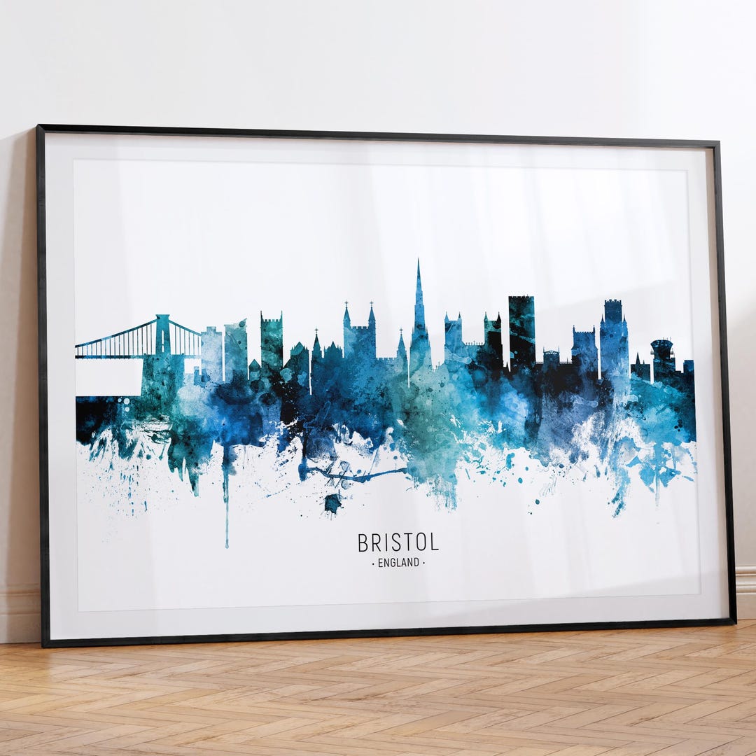 Bristol Cityscape England, Skyline Wall Art Poster Print RX (20839) - Etsy