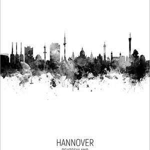 Hannover Skyline Hannover Germany Cityscape Art Print Poster - Etsy