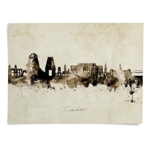 Coimbatore Skyline India, Cityscape Painting Art Print Poster CX (26256 ...