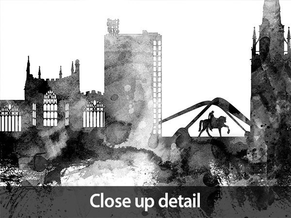 Coventry Skyline Coventry England Cityscape Art Print Poster - Etsy UK