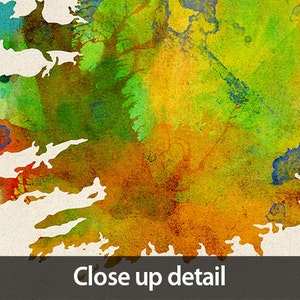 Ireland Map, Watercolour Art Print Poster, Country Travel Wall Decor ...