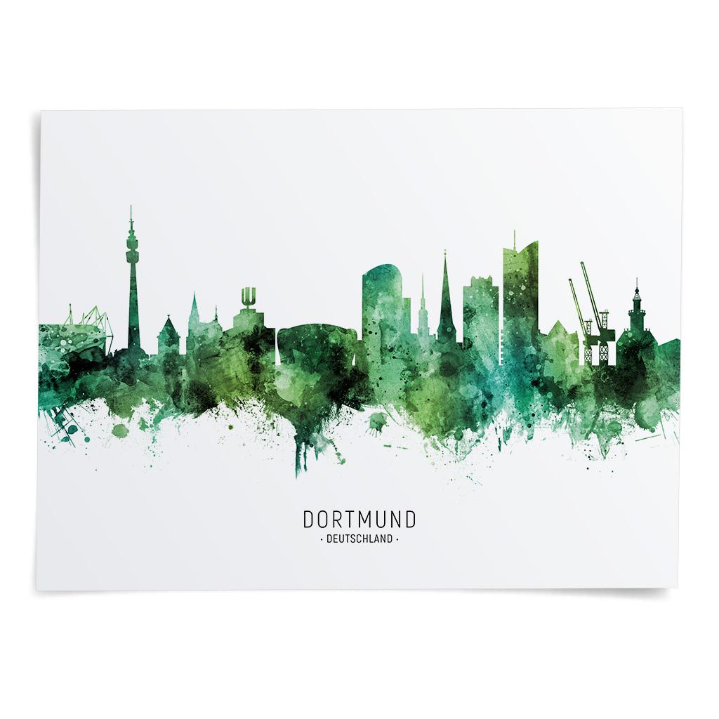 Dortmund Skyline, Deutschland - Cityscape Painting Art Print Poster CX ...