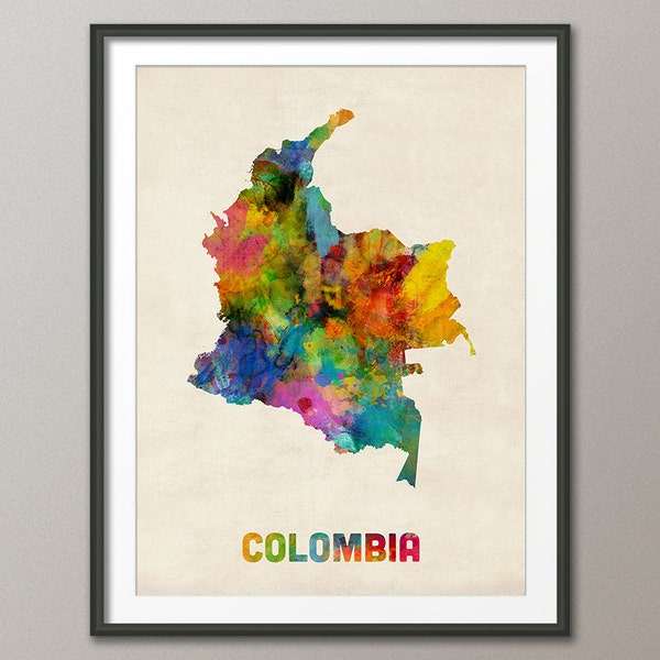 Colombia Map - Etsy
