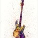 Electric Bass Guitar Abstract Watercolor Music Instrument Art - Etsy