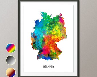 Germany Map Poster - Etsy UK