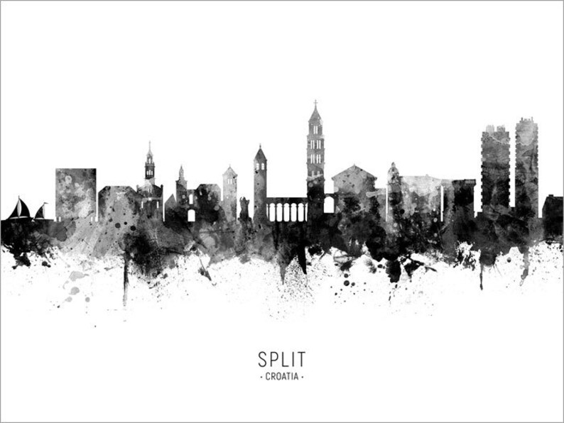 Split Skyline Split Croatia Cityscape Art Print Poster | Etsy