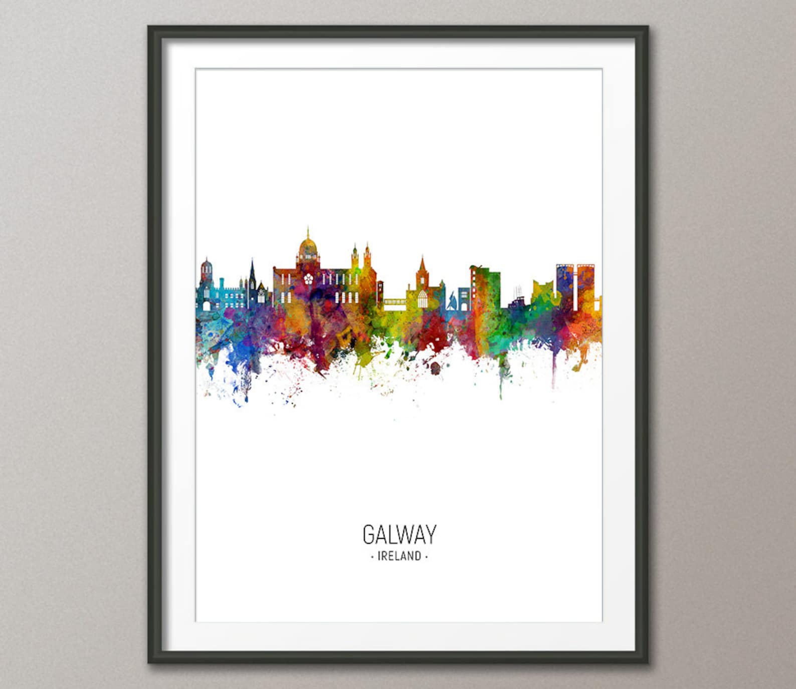 Galway Skyline Galway Ireland Cityscape Art Print Poster - Etsy UK