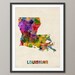 Louisiana Watercolor Map USA Art Print 387 - Etsy