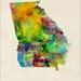 Georgia Watercolor Map USA Art Print 370 - Etsy