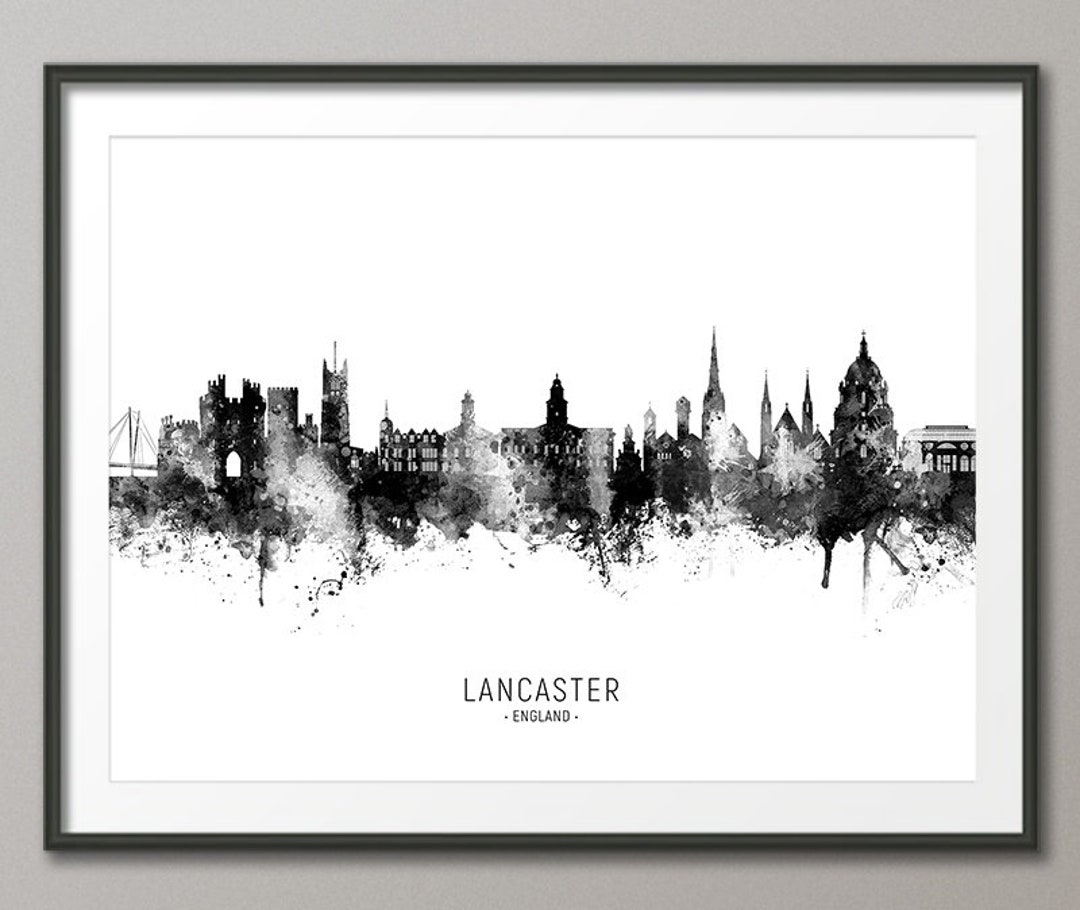 Lancaster Skyline Lancaster England Cityscape Art Print - Etsy España
