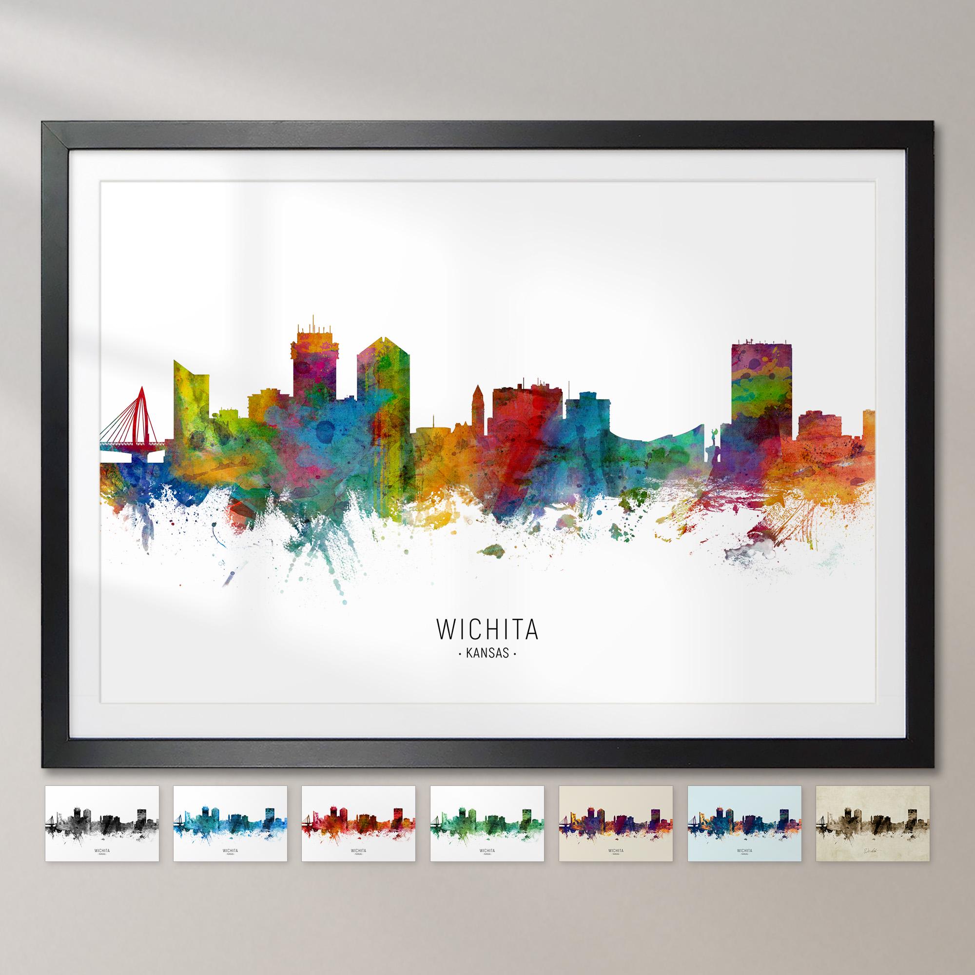 Mapa Imprimible De Wichita-ks Wichita Kansas Map Hi Res Stock