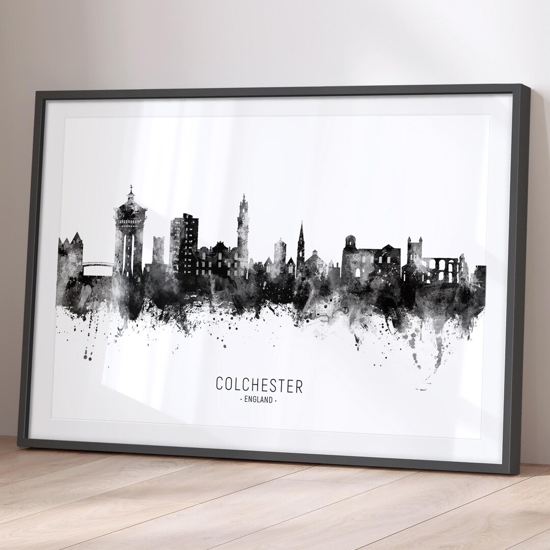 Colchester Skyline England, Cityscape Art Print Poster BX (23231) - Etsy