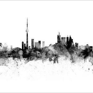 Toronto Skyline, Toronto Canada Cityscape Art Print Poster 11533 - Etsy ...