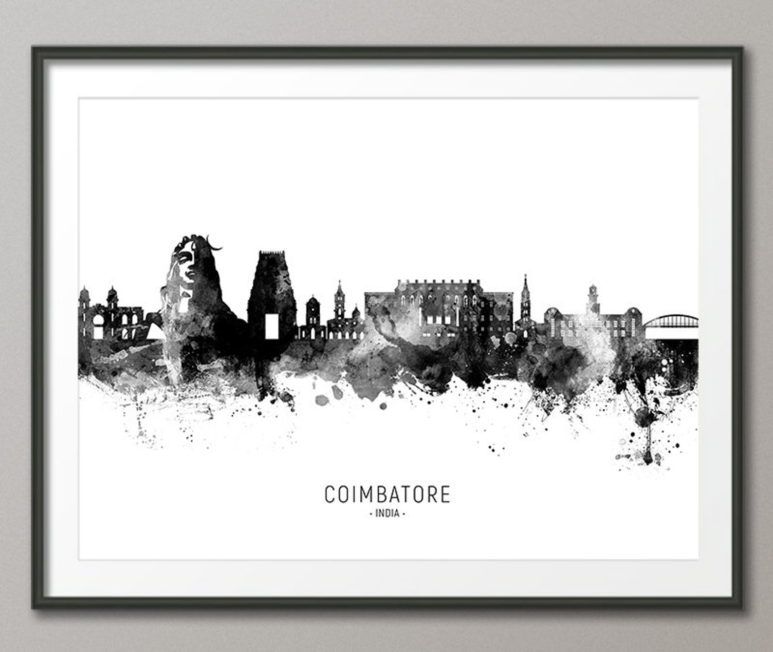 Coimbatore Skyline Coimbatore India Cityscape Art Print - Etsy UK