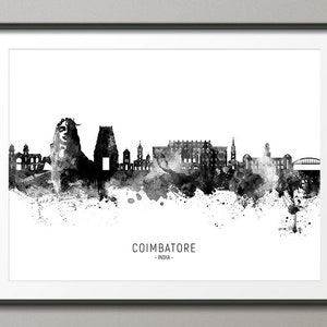 Coimbatore Skyline, Coimbatore India Cityscape Art Print Poster 26257 ...