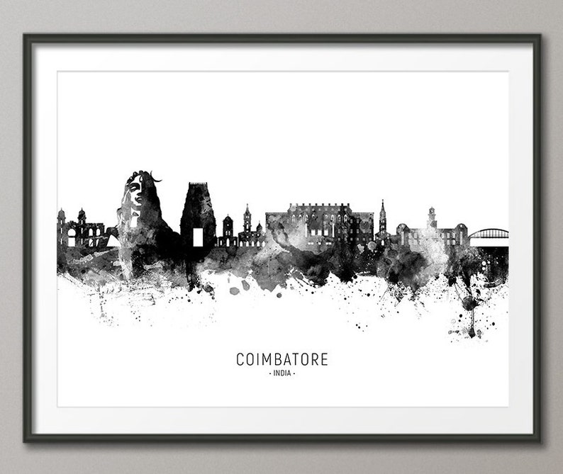 Coimbatore Skyline Coimbatore India Cityscape Art Print - Etsy UK