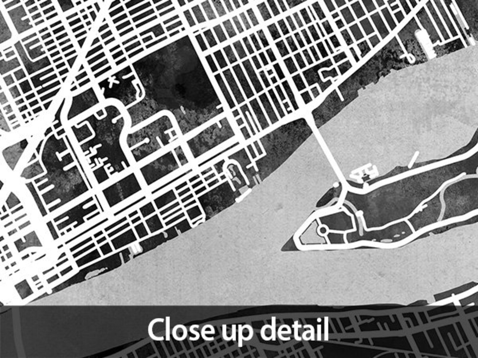 Detroit Map Detroit Michigan Watercolor Map Painting Art - Etsy