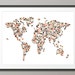 Cats Map of the World Map Art Print 2545 | Etsy UK