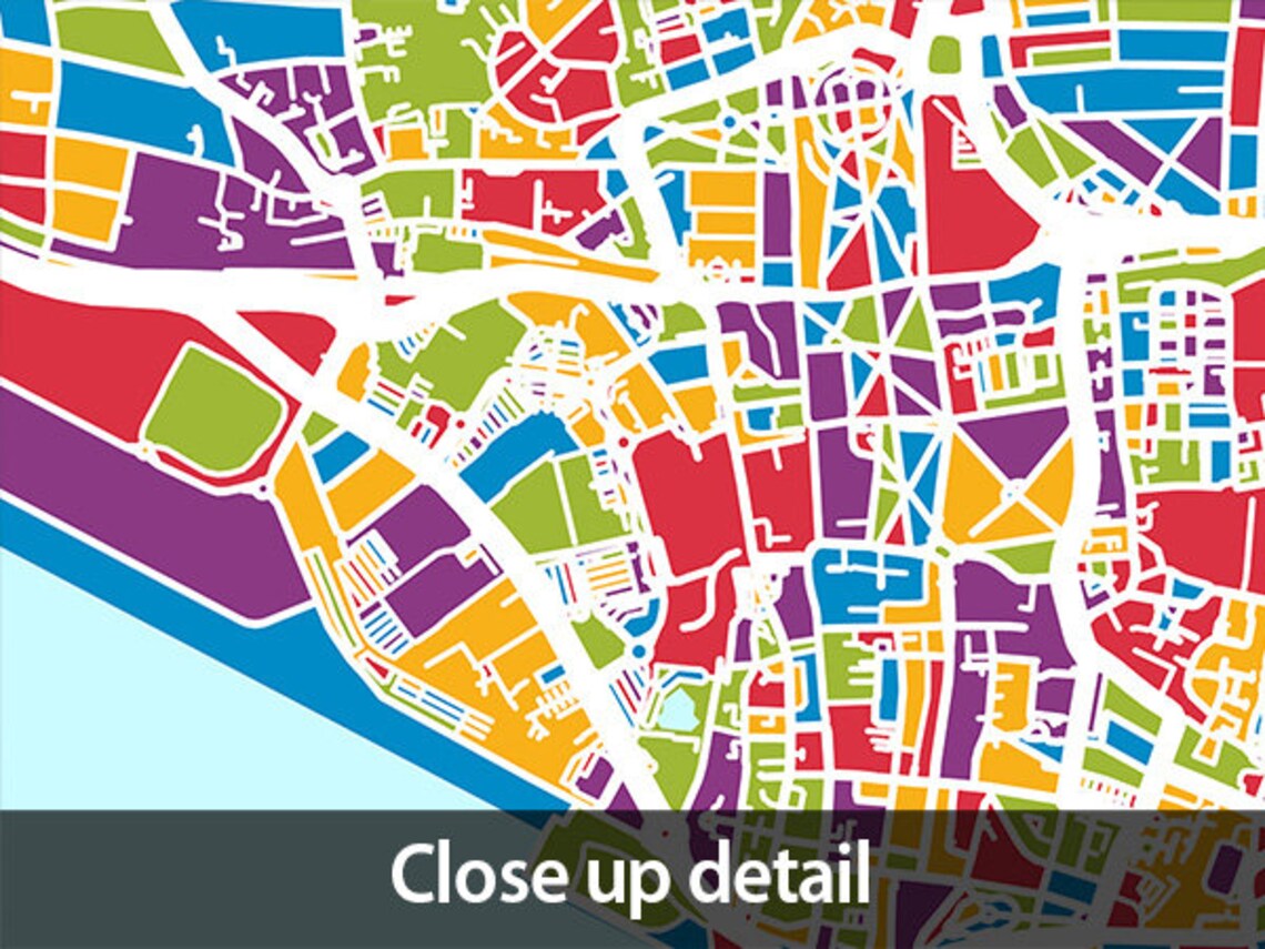 Southampton Map Southampton Hampshire England City Street - Etsy UK