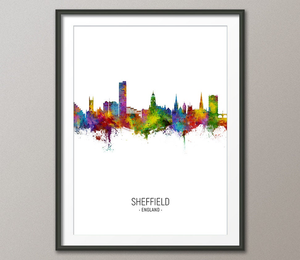 Sheffield Skyline Sheffield England Cityscape Art Print | Etsy