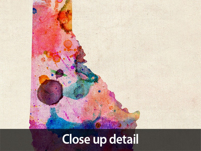 Idaho Watercolor Map USA Art Print 390 | Etsy