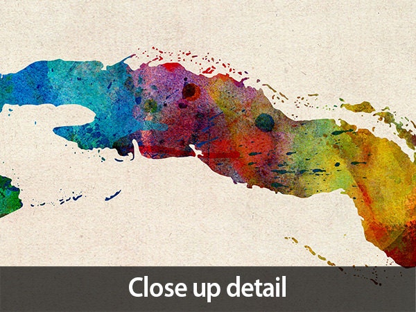 Cuba Watercolor Map, Art Print (1324) - Etsy
