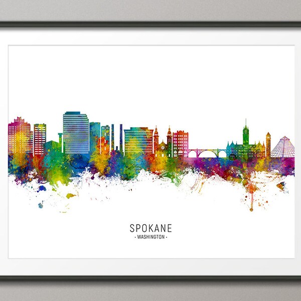 Spokane Skyline - Etsy