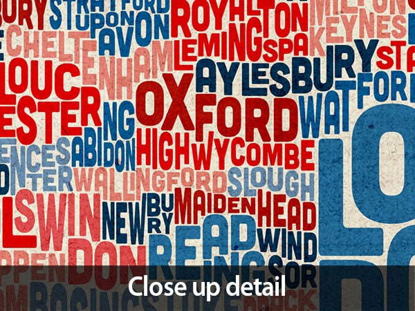 Great Britain UK City Text Map Art Print 230 | Etsy