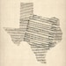 Texas Old Sheet Music Map USA, Art Print 337 - Etsy