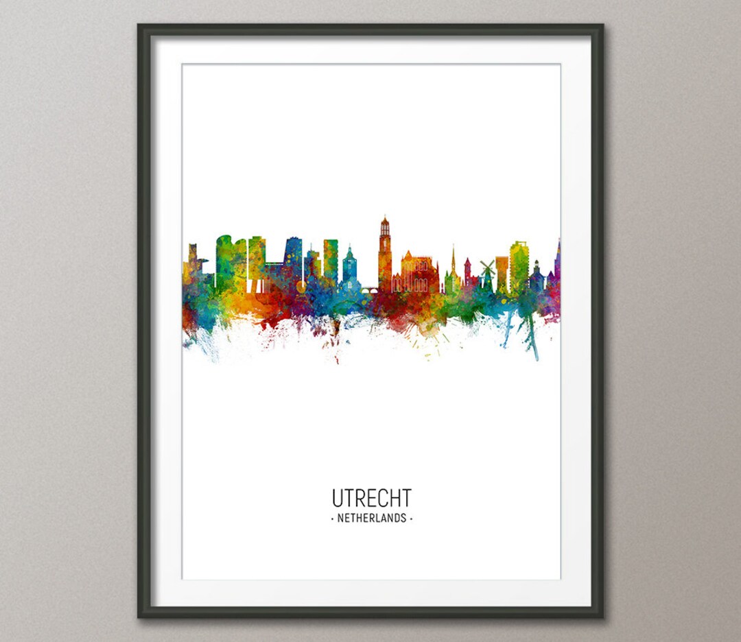 Utrecht Skyline Utrecht Netherlands Cityscape Art Print - Etsy