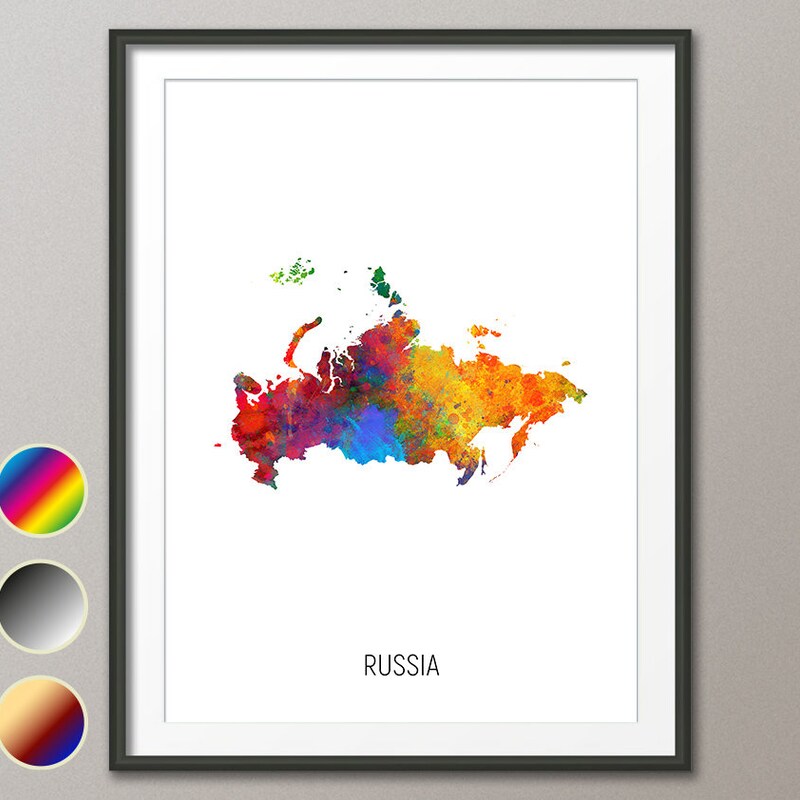 Russia Map - Etsy