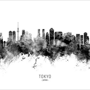 Tokyo Skyline, Tokyo Japan Cityscape Art Print Poster 11488 - Etsy