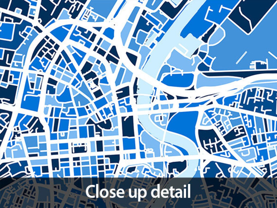 Belfast Map Belfast Northern Ireland City Map Art Print - Etsy
