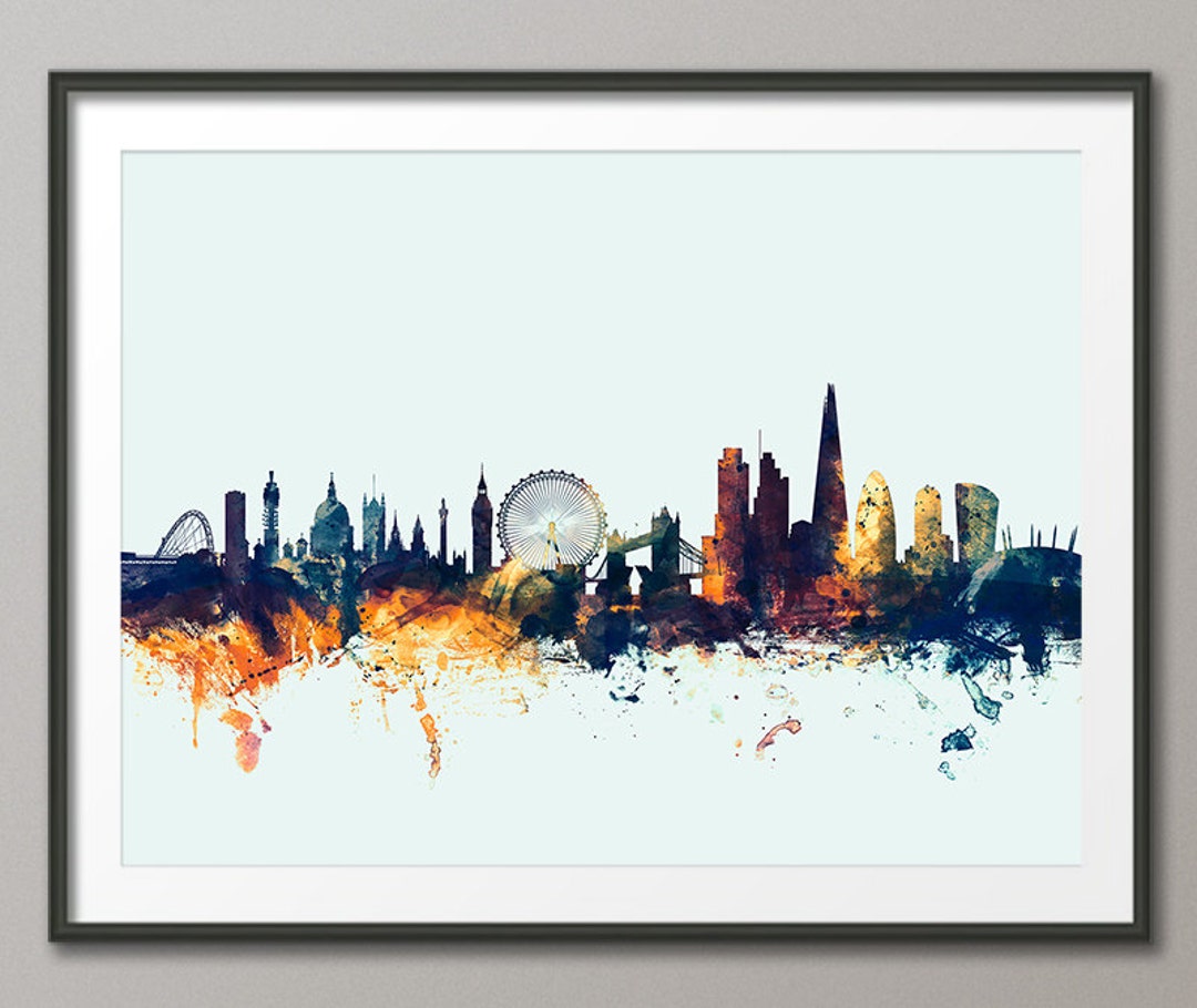 London Skyline London Cityscape England Art Print 1580 - Etsy UK