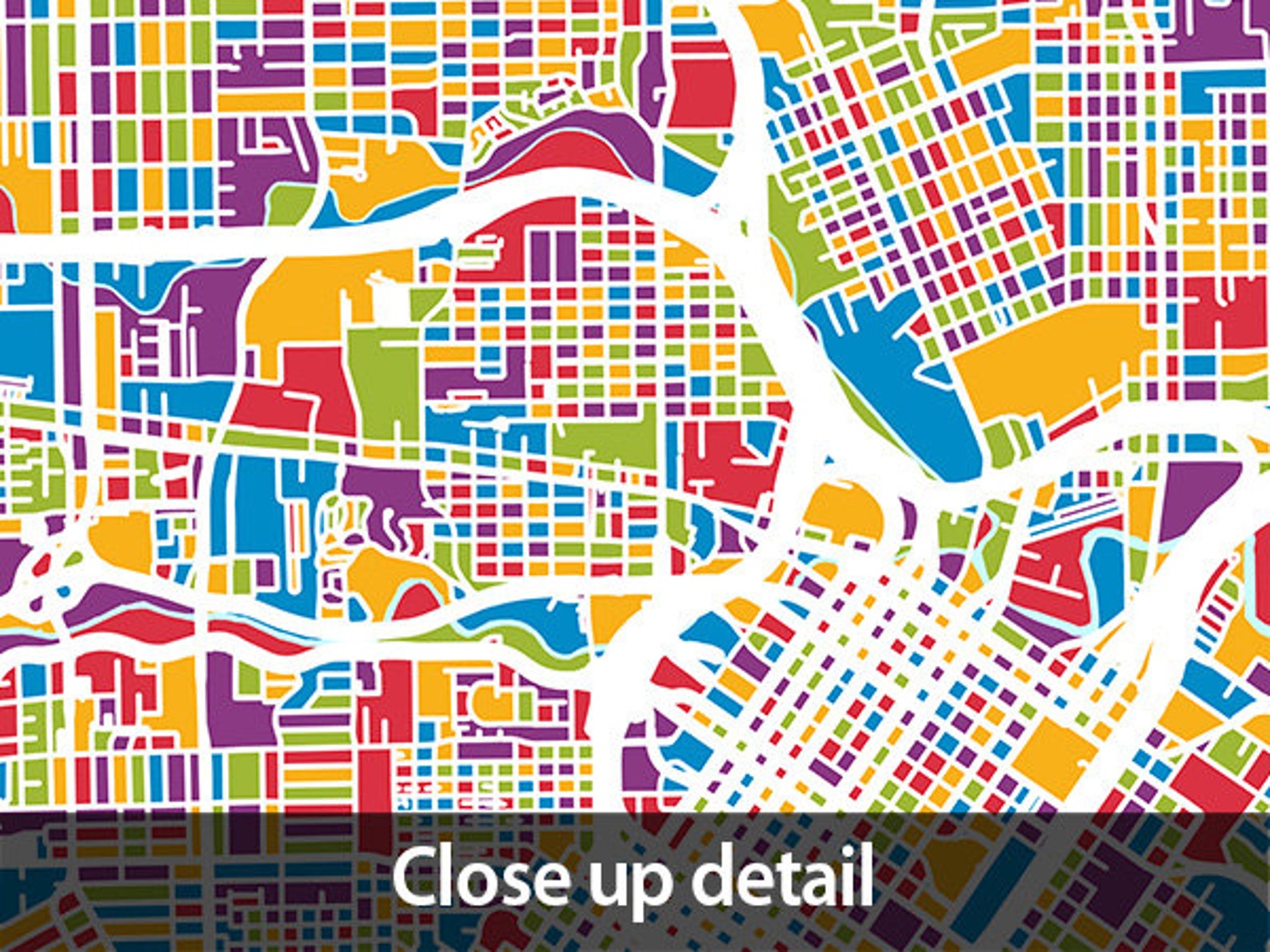 Houston Map Houston Texas City Street Map Art Print 2053 | Etsy