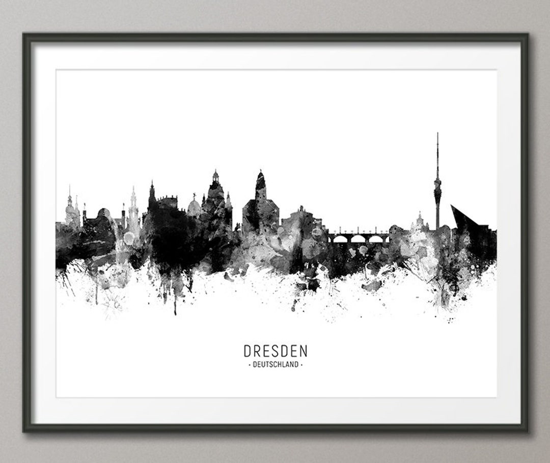Dresden Skyline, Dresden Deutschland Cityscape Art Print Poster 11640 ...