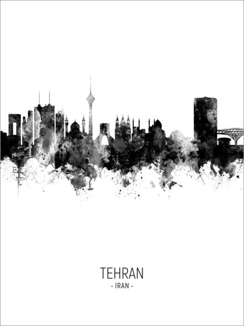 Tehran Skyline Tehran Iran Cityscape Art Print Poster | Etsy