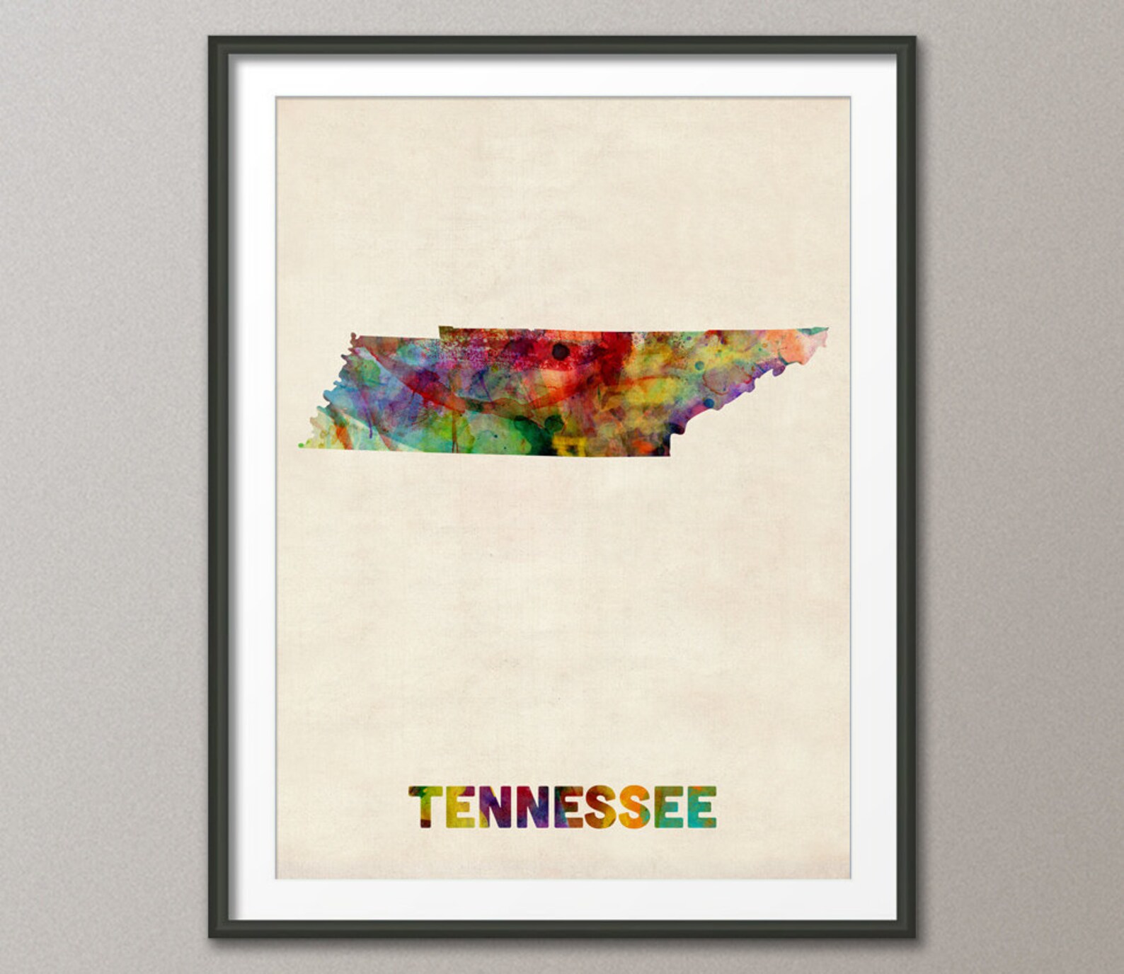 Tennessee Watercolor Map USA Art Print 378 | Etsy