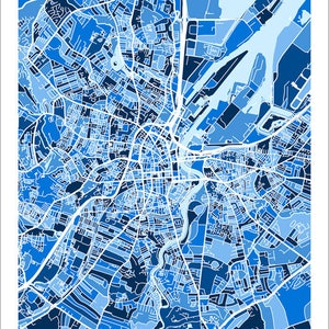 Belfast Map, Belfast Northern Ireland City Map, Art Print (3506) - Etsy