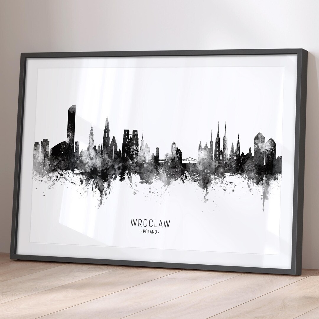 Wroclaw Skyline, Poland - Cityscape Painting Art Print Poster BX (16350 ...