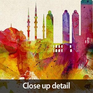 Istanbul Skyline Istanbul Turkey Cityscape Art Print 1063 - Etsy
