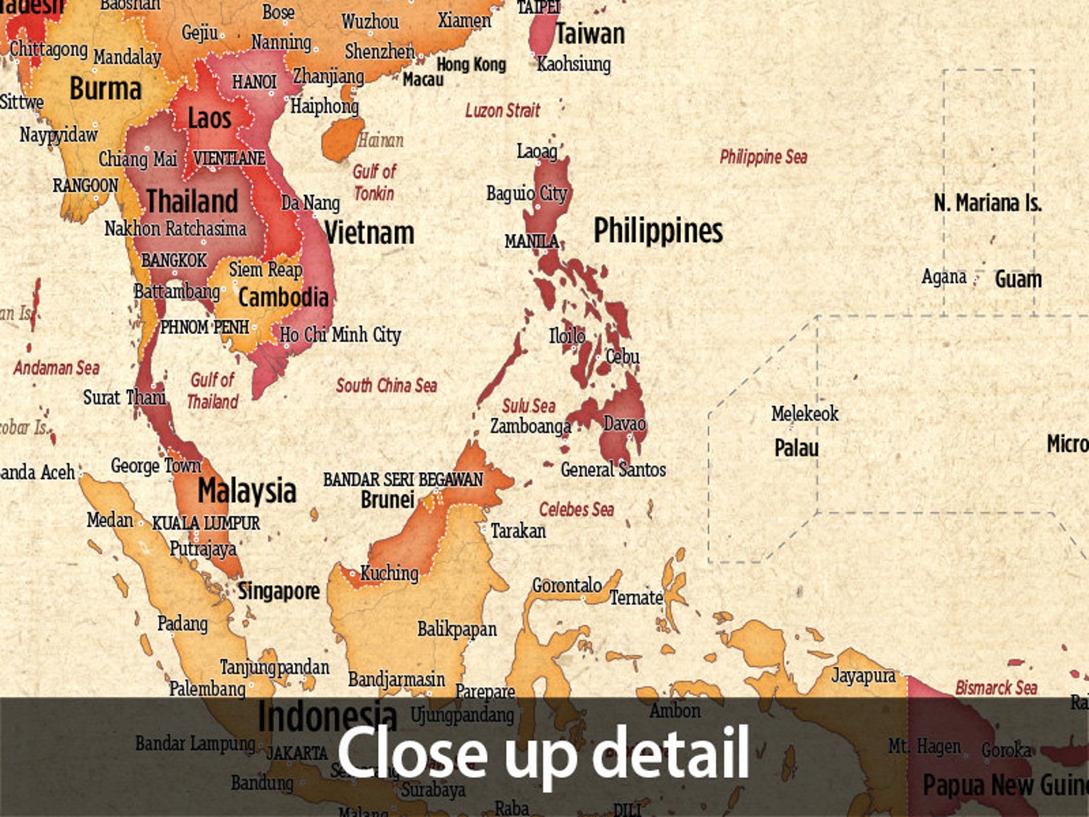 Political Map of the World Map Art Print 24x36 inch 478 | Etsy