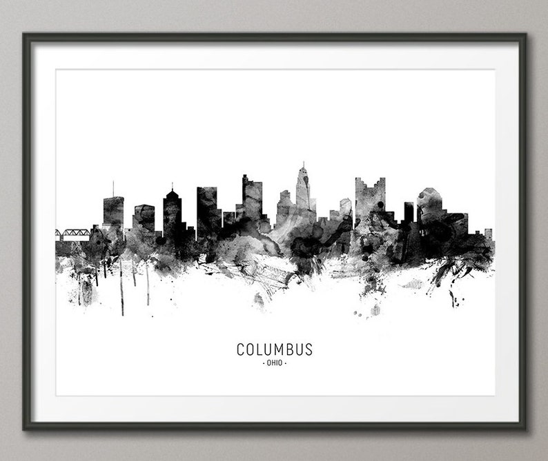 Columbus Skyline Columbus Ohio Cityscape Art Print Poster - Etsy
