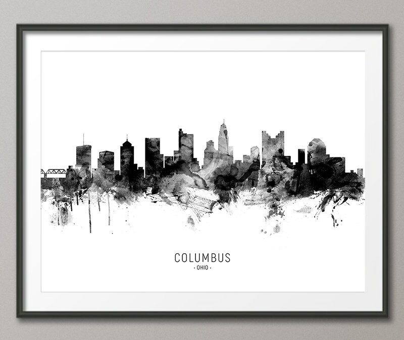 Columbus Skyline Columbus Ohio Cityscape Art Print Poster - Etsy