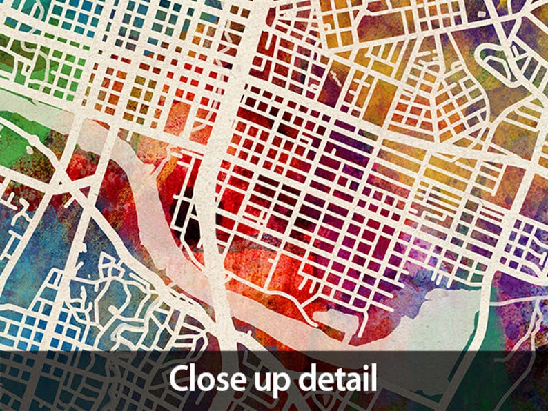 Austin Map Austin Texas City Map Art Print 2937 - Etsy