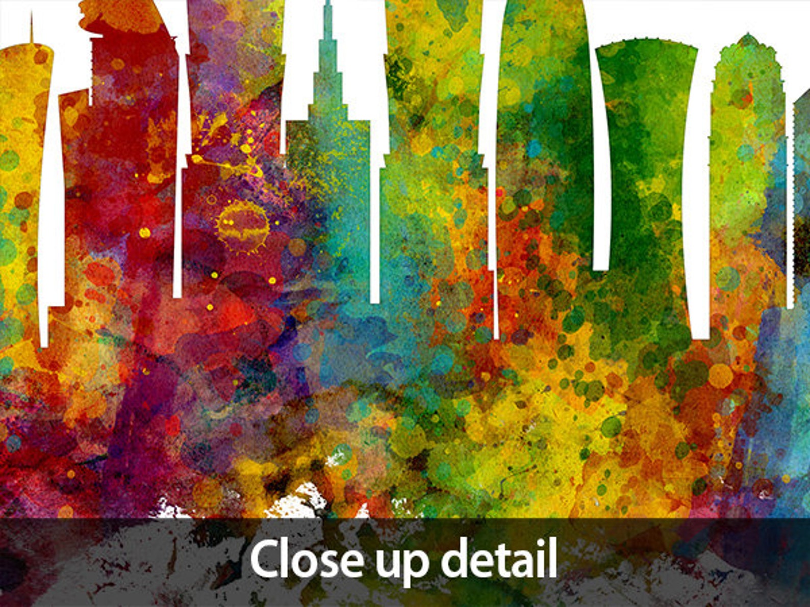 Doha Skyline Qatar Cityscape Painting Art Print Poster CX - Etsy