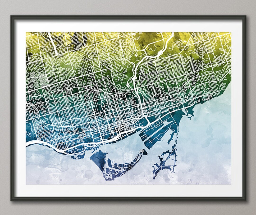 Toronto City Map, Ontario Canada, Art Print (1944) - Etsy Canada